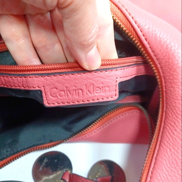 Calvin Klein | Bags | Calvin Klein Ck Pink Salmon Avery Pebble Hobo ...